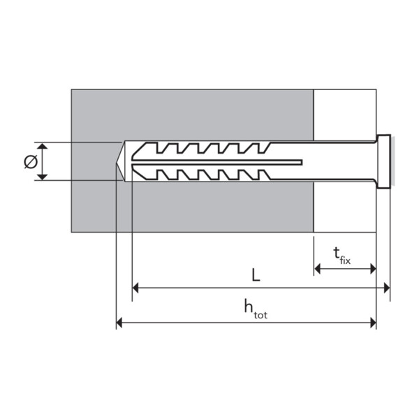 Cheville à frapper avec collerette inox a2 | Faille Industrie