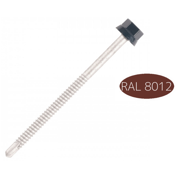 Vis fixation bac acier sur fer - z ral 8012 | Faille Industrie